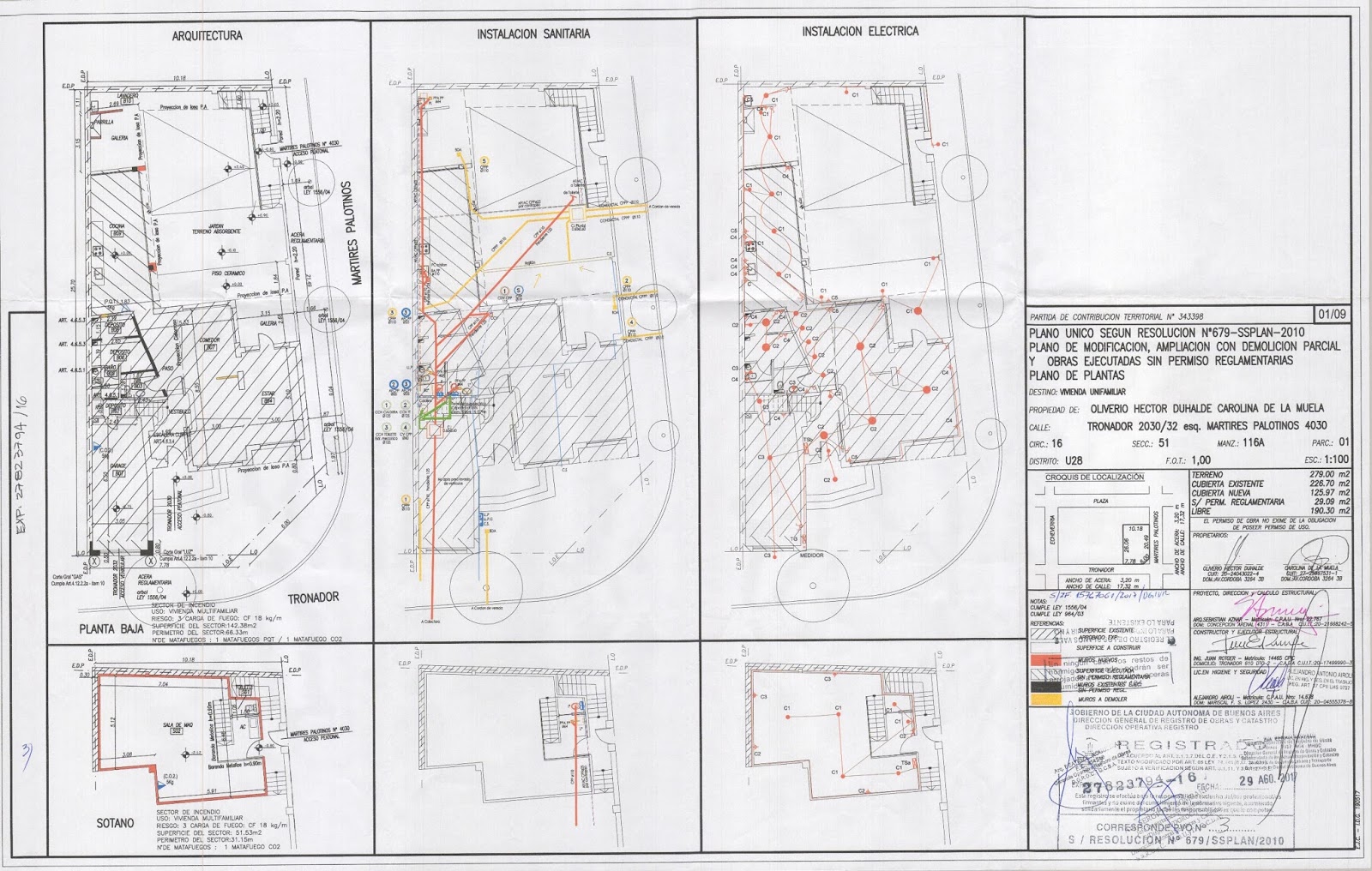 Ultra Arquitectura: DOCUMENTACION - PLANO UNICO - PERMISO DE OBRA REGISTRADO