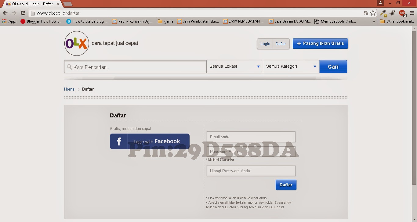 Cara Mendaftar / Membuat Akun di OLX.co.id