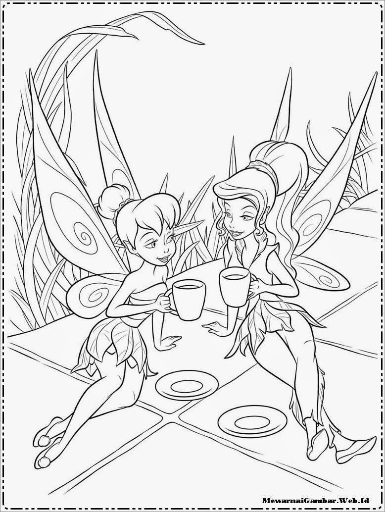 Mewarnai Gambar Tinkerbell | Mewarnai Gambar