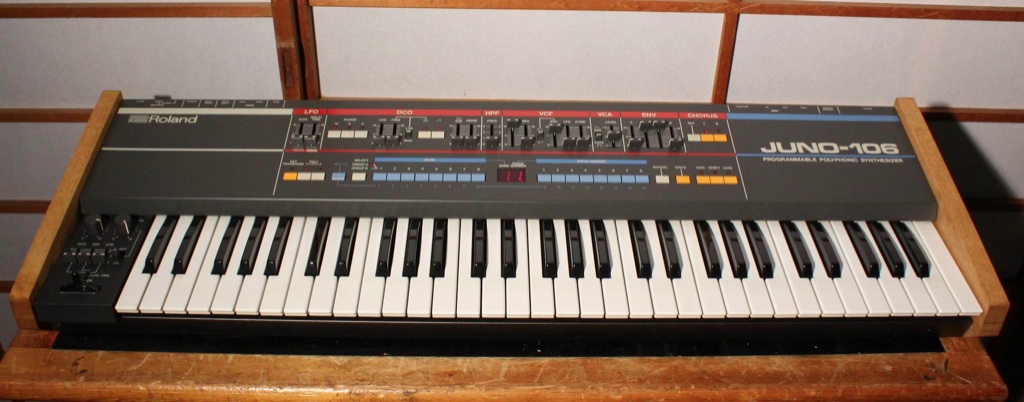 MATRIXSYNTH: Roland Juno-106 with Custom Wood Panels