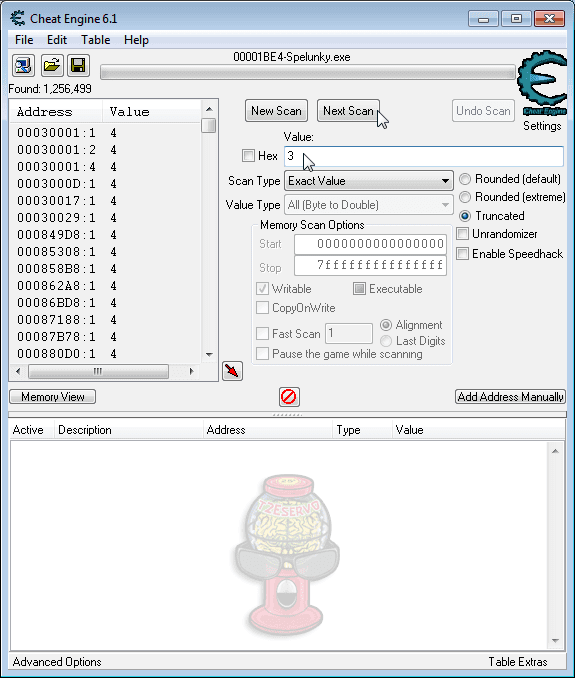 t2Eservo: Spelunky v1.1 Game Cheating Tutorial