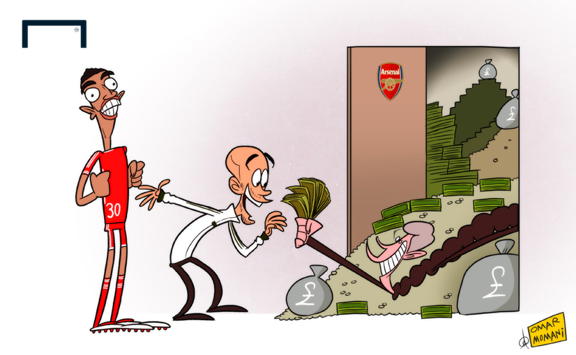 Omar Momani cartoons: Wenger finally dips into Arsenal's overflowing kitty