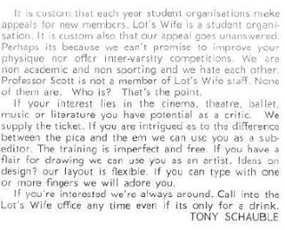 The Go-Set Blog: Monash University's Lot's Wife - a snapshot