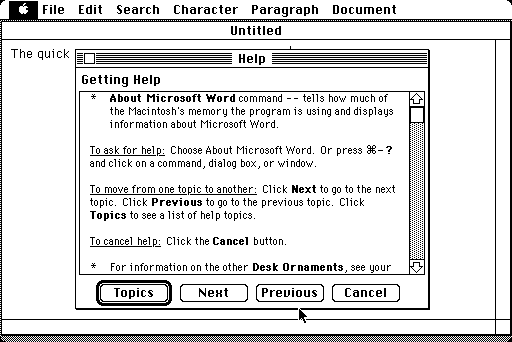 Information Technology: Windows 1.0 ,Mac OS 1.0 ,Word 1.0 ,Excel 1.0 ...