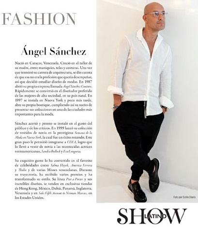 LATINO SHOW MAGAZINE: THE TOP 5 LATIN DESIGNERS OF 2012