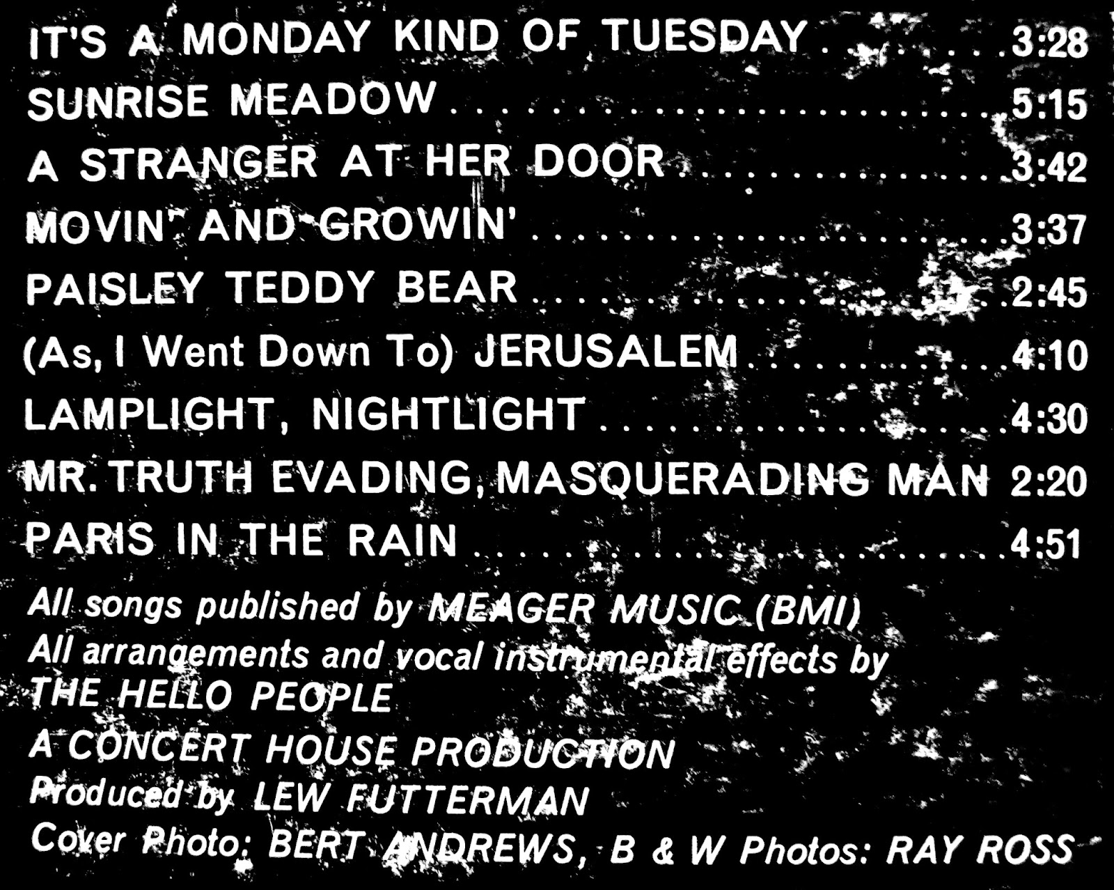 THE ROSE COLORED CORNER: THE HELLO PEOPLE, 1968