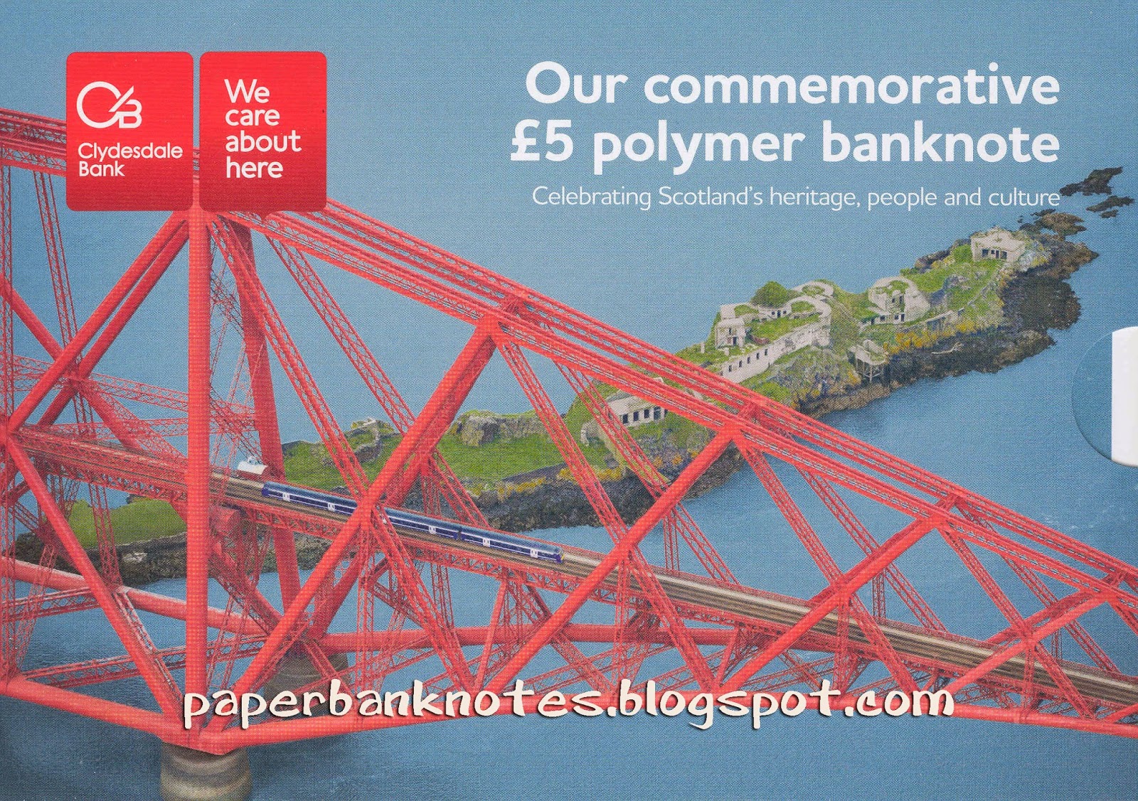 world polymer: Scotland Clydesdale Bank - £5 Polymer Commemorative 2015