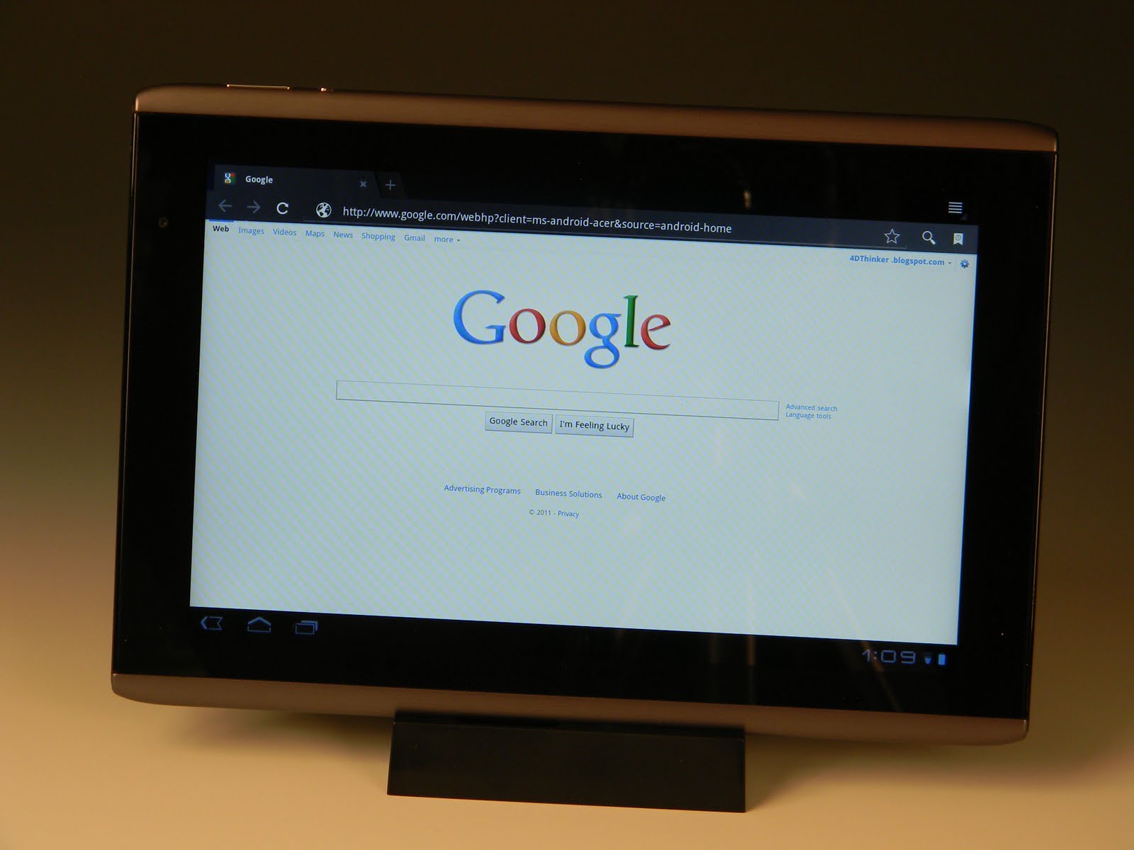 4th Dimension Thinking: Acer Iconia Tablet Details (With Photos).