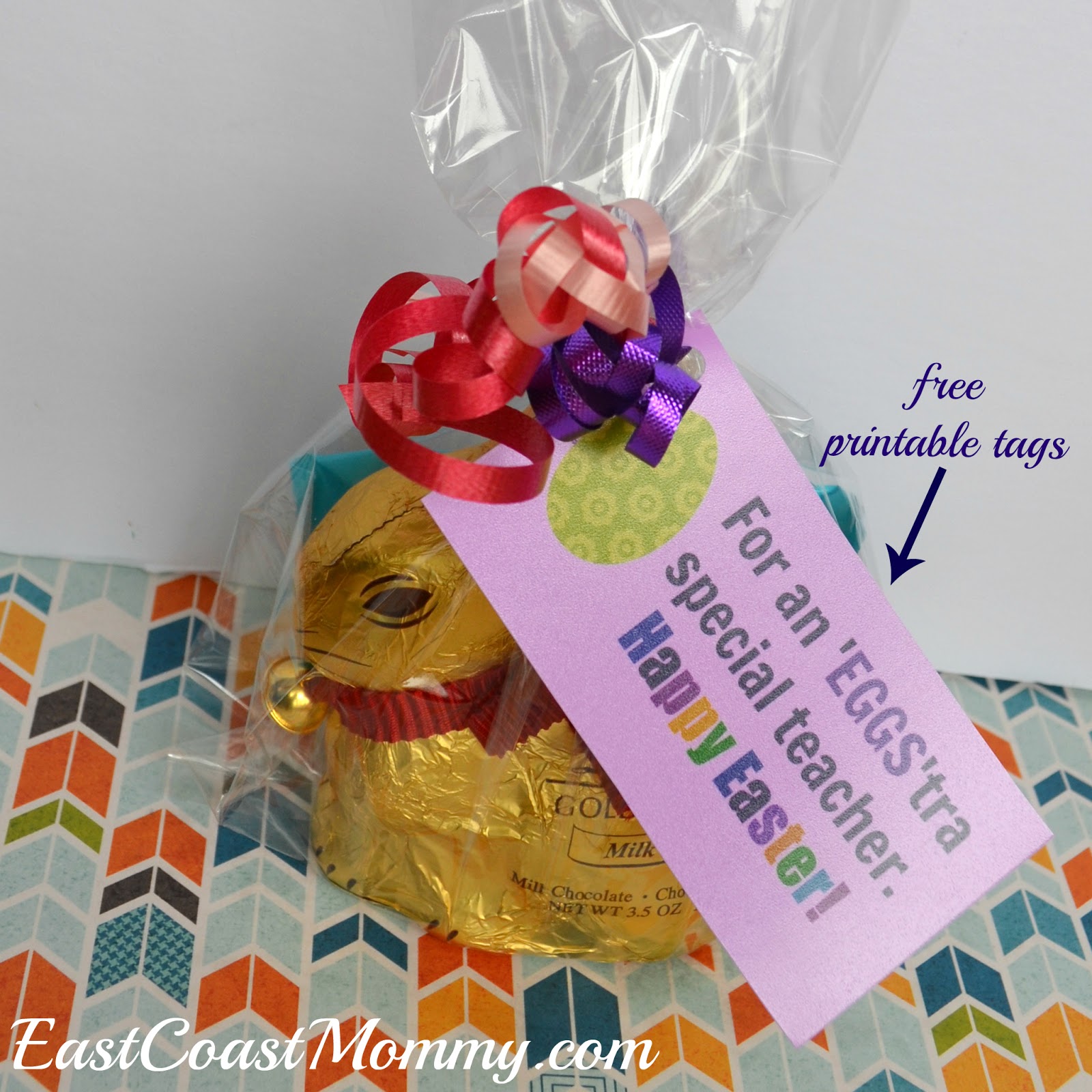 East Coast Mommy: Simple Easter Teacher Gift {with free printable tags}