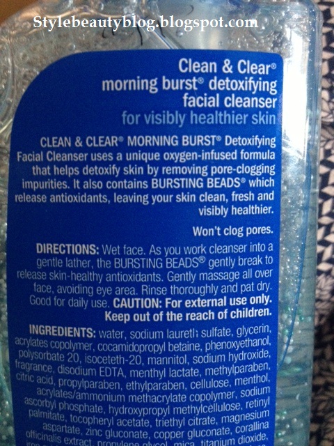 StyleBeautyBlog: Clean & Clear Morning Burst Detoxifying Facial ...