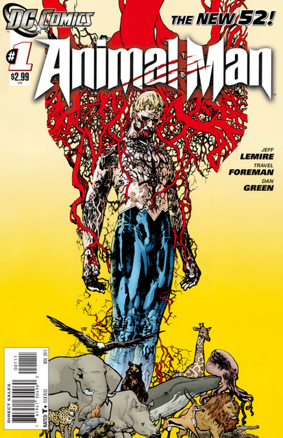 Fruitless Pursuits: DC Reboot Review: Animal Man #1 & Swamp Thing #1 ...