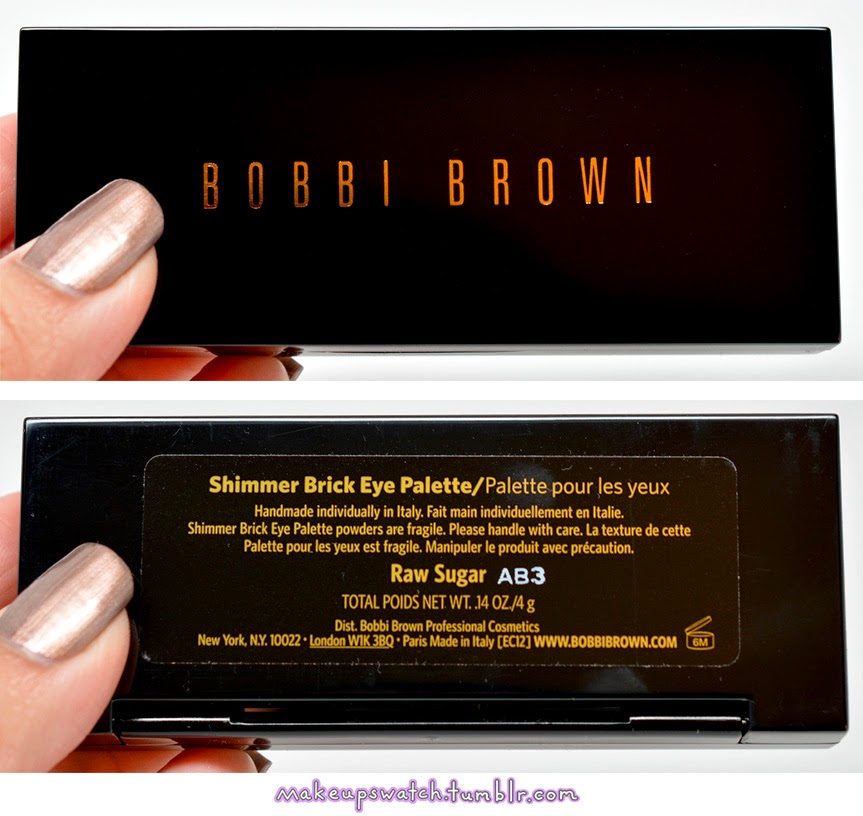 makeup: Bobbi Brown Raw Sugar Shimmer Brick Eye Palette
