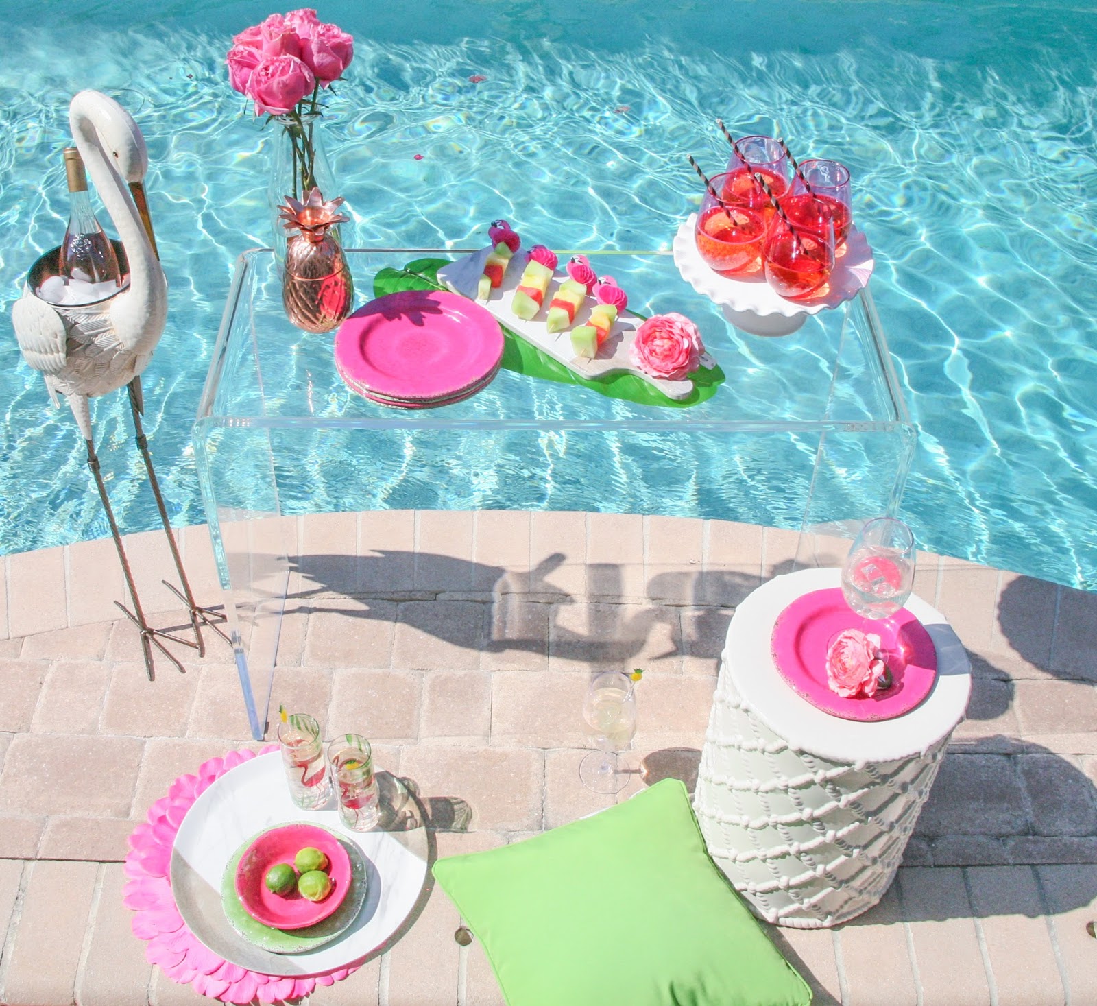 Summer Flamingo Pool Party Bar with Pier 1 | Celebration Stylist ...
