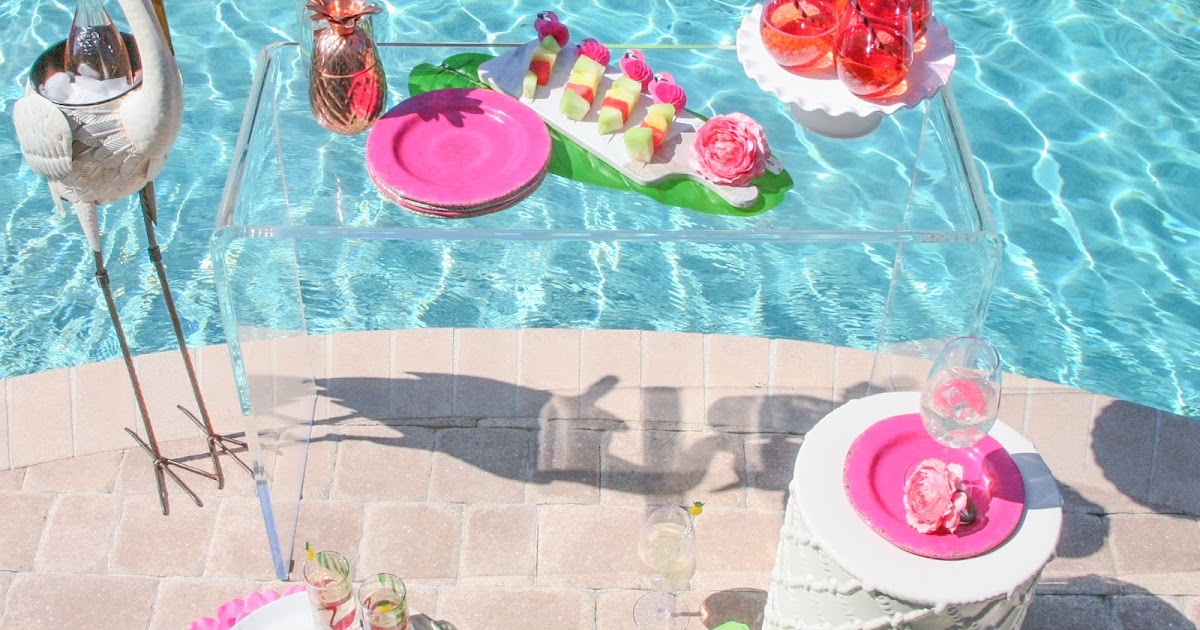 Summer Flamingo Pool Party Bar with Pier 1 | Celebration Stylist ...