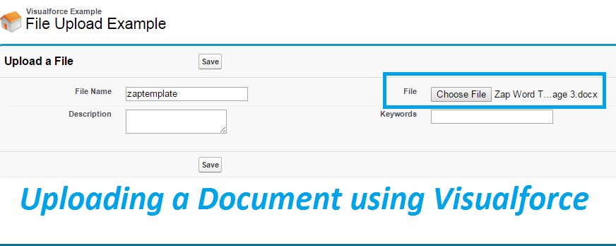 Uploading a Document using Visualforce and a Custom Controller ~ Salesforce.com