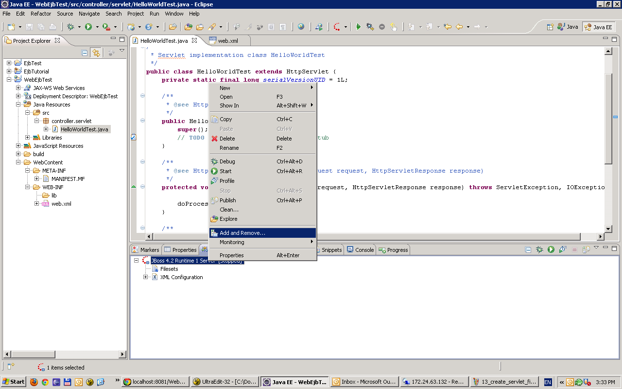 Java Frameworks & APIs: EJB - Configuración Eclipse + JBoss + EJB3