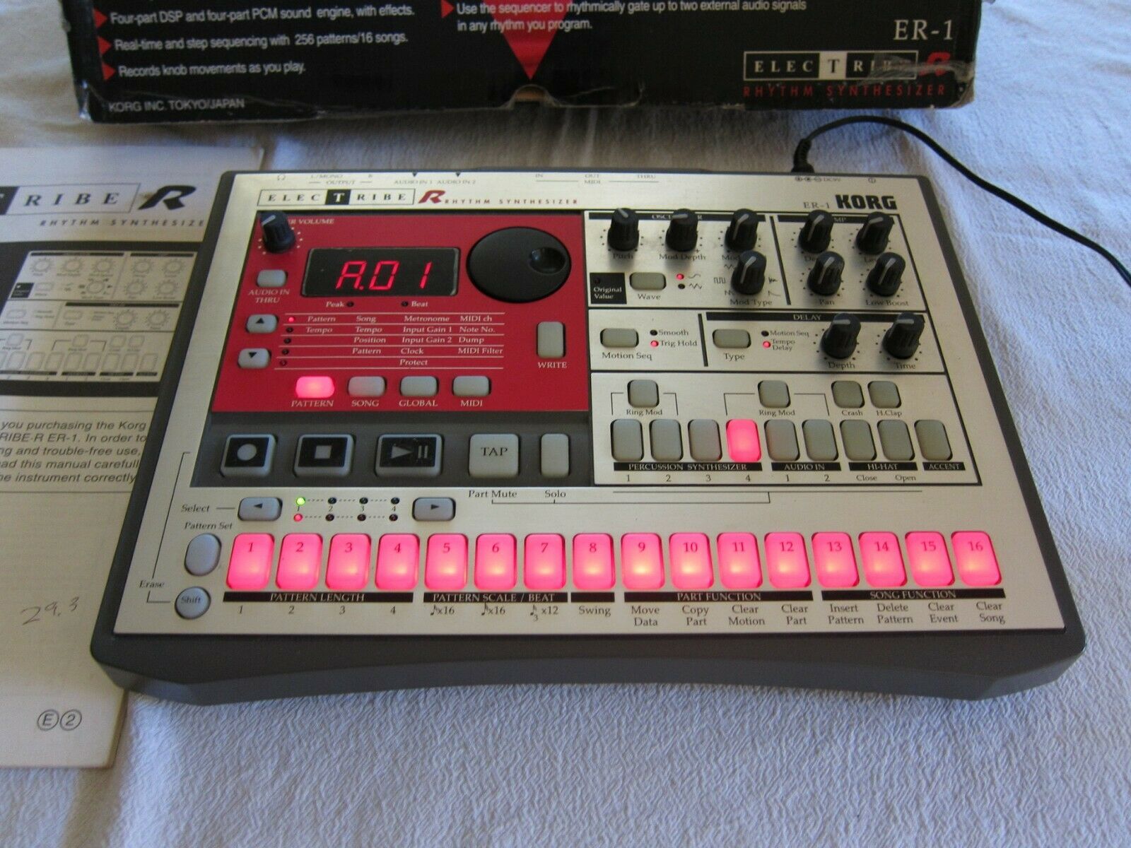 MATRIXSYNTH: Korg Electribe ER-1 Rhythm Synthesizer w/ Original Box ...
