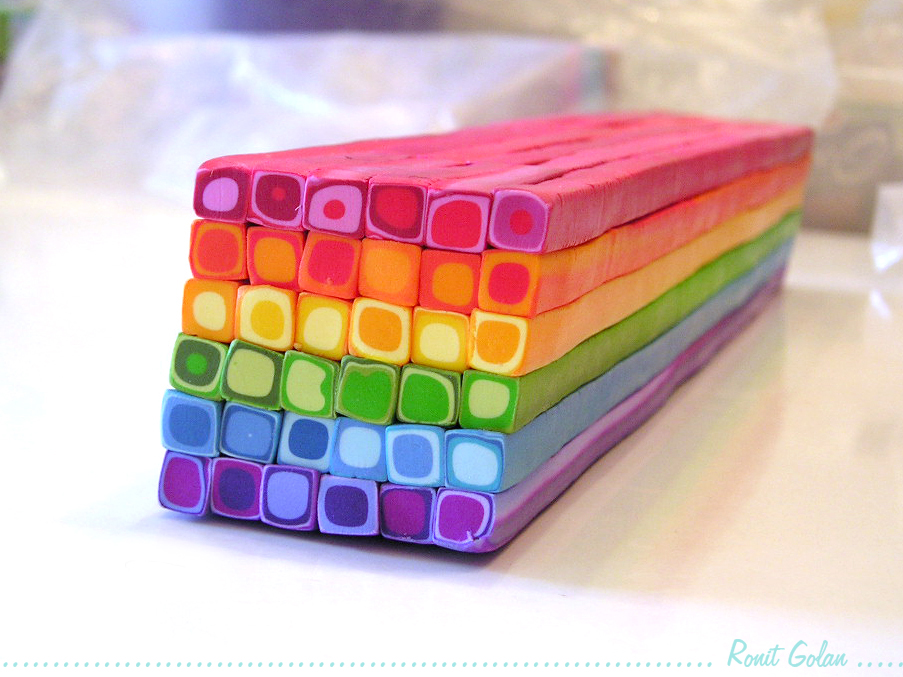 Ronit Golan - Polymer Clay Joy - Inspire to Create: Making Rainbows - Polymer clay canes with ...