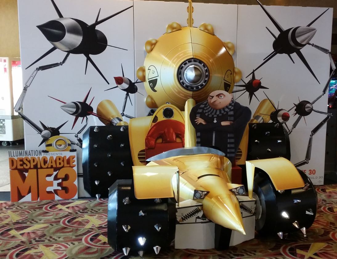 Just A Car Guy: The movie theater display for Despicable Me 3, is a ...
