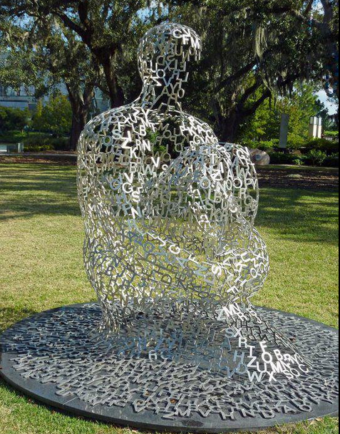 The Alphabet Man in the New Orleans Museum of Art Sculpture Garden