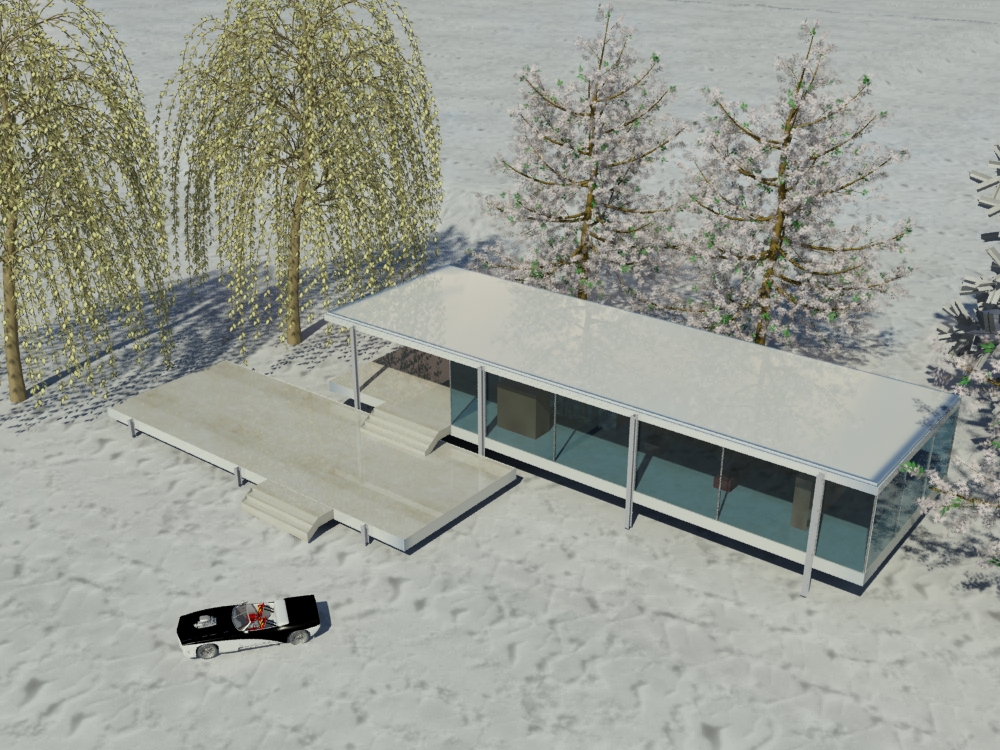 Oppa 3D Style: New Render With Snow Setting and PSY car!