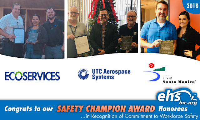 ehsInc Blog: Congrats to our 2018 Safety Champion Award Winners!