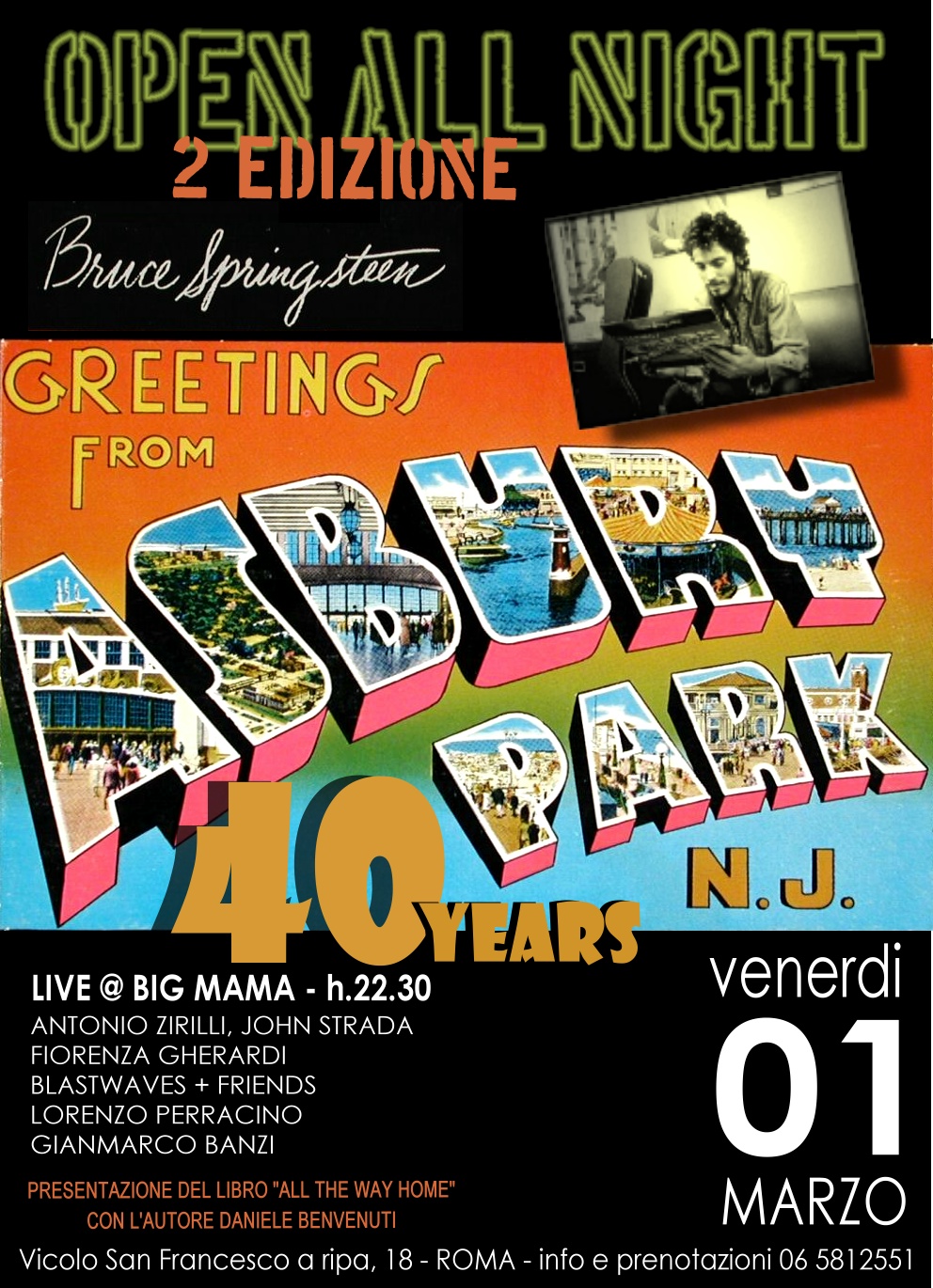 Open All Night per Springsteen ~ Roma spettacolo