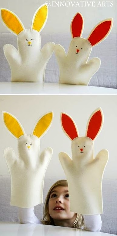 Innovative Arts: How to make hand Bunny Toy step by step - DIY crafts ...