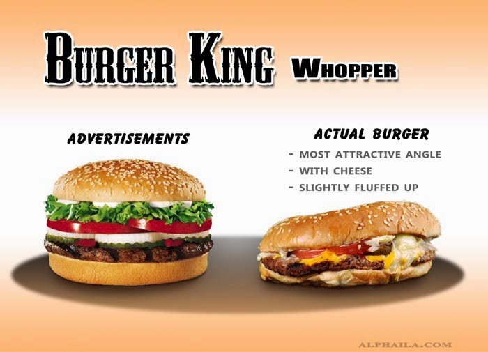Fresh & Cool Pics: Fast Food - Ads vs. Reality