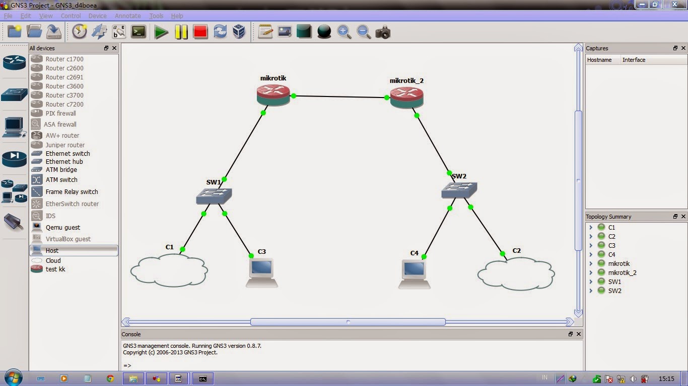 MikroTik Network Simulator (GNS 3) | Kyuuketsu
