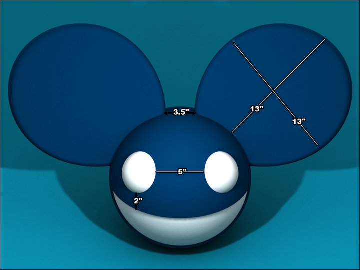 Crafty Jason: Mau5 Head Dimensions