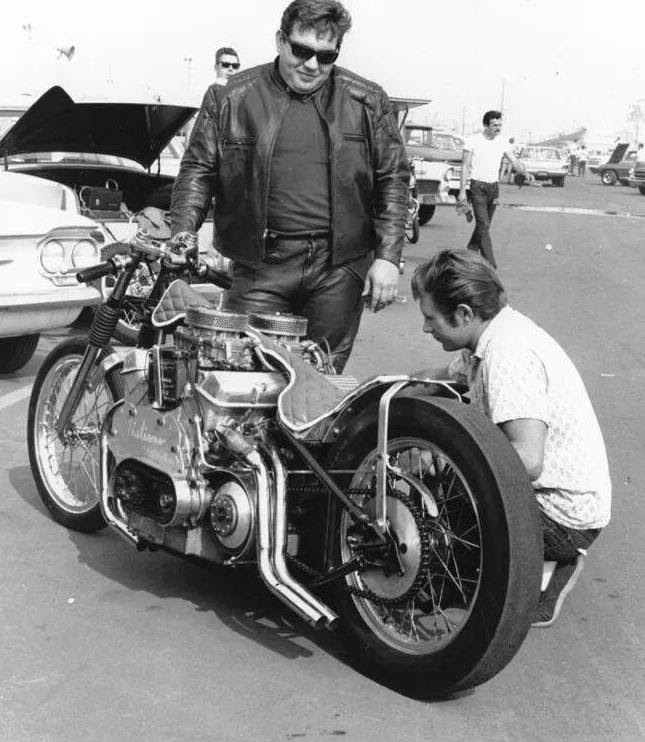 POPPA WHEELIE: E.J.Potter and his Chevy V8 Widow Maker.