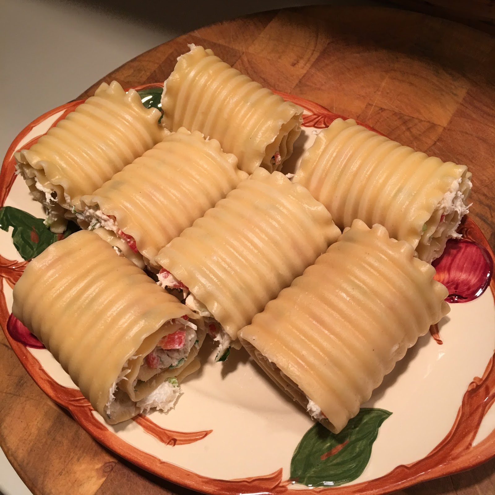 The Swedish Chef: Crab Stuffed Pasta Rolls