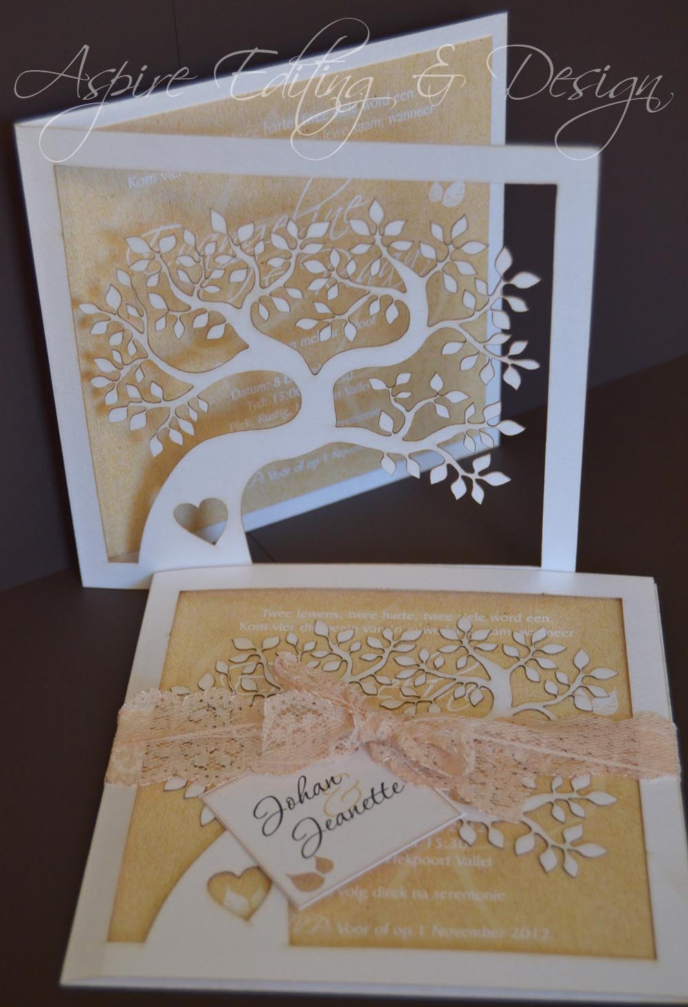 Aspire Editing & Design: Laser cutting wedding invitations