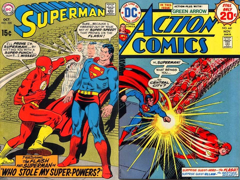 Dave's Comic Heroes Blog: Superman vs. Flash Run For Your Life