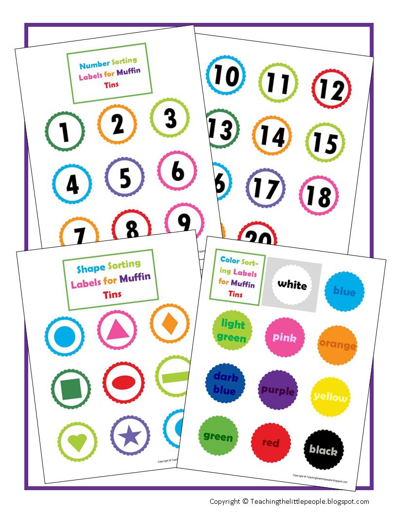 Teaching The Little People: Muffin Tin Labels on the Store Shelves