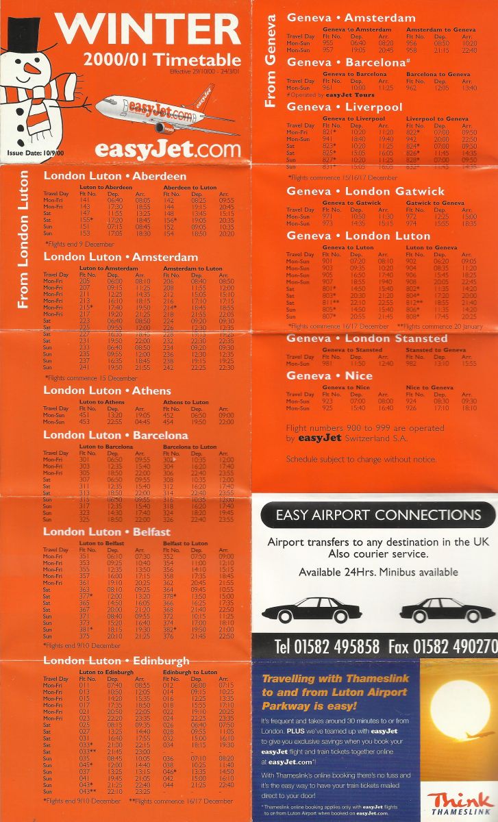 Airline memorabilia: Easyjet (2000/2001)