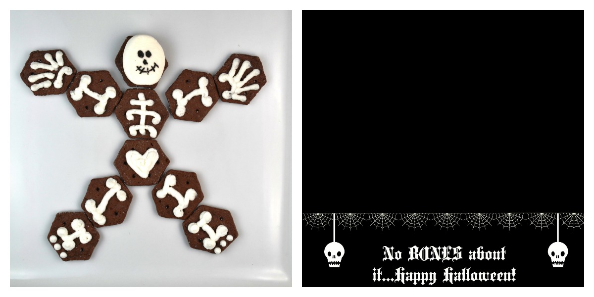 Sweetology: No Bake Skeleton Puzzle Cookies + Halloween Treat Bag Topper!!
