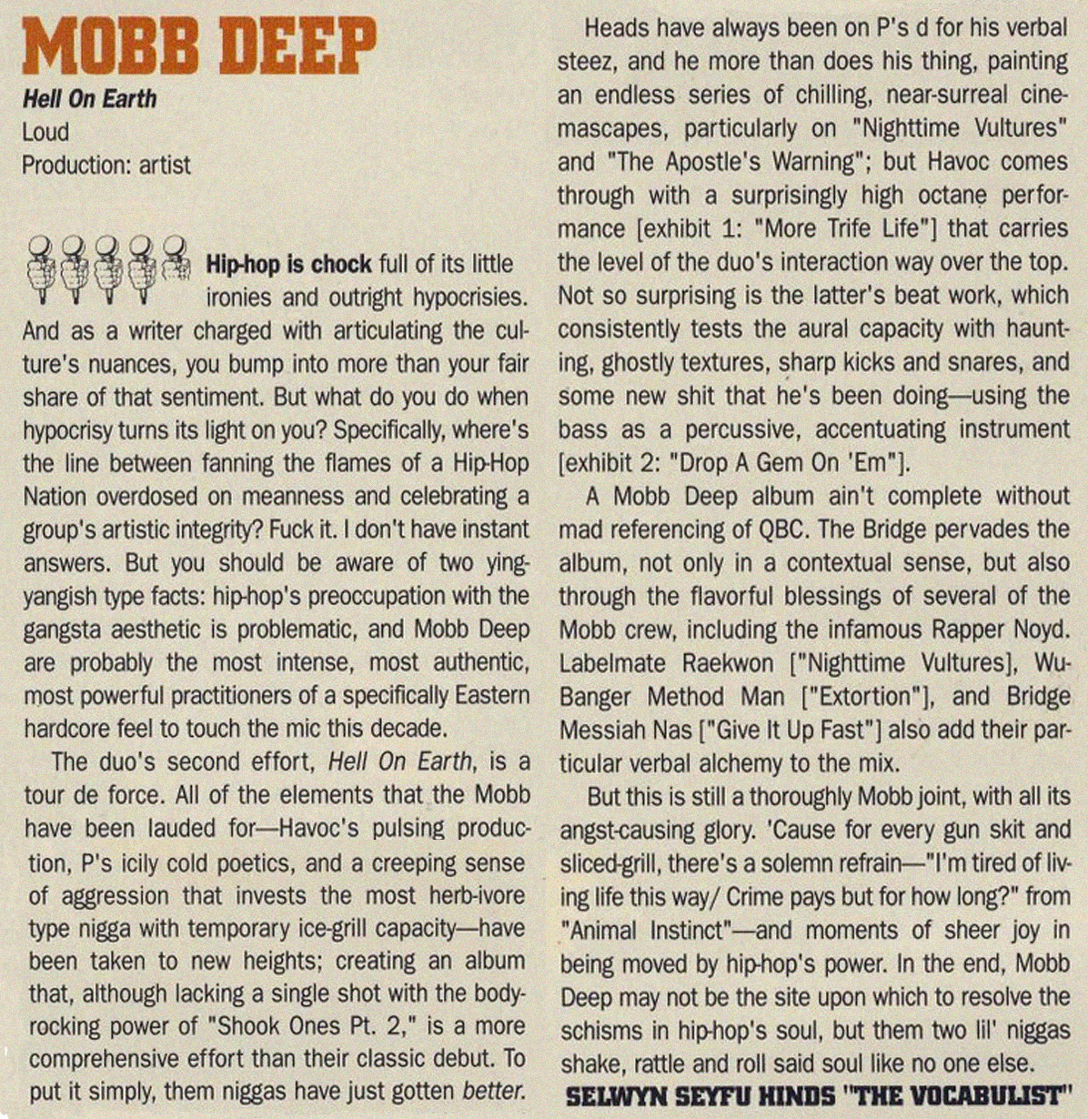 Hip-Hop Nostalgia: Mobb Deep "Hell On Earth" (The Source, 12/96)