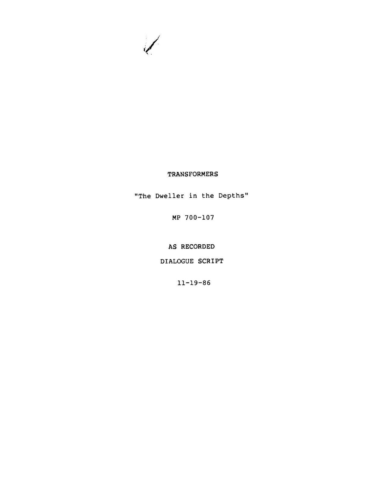 The Sunbow Marvel Archive: MP 700 The Transformers, Part 2 1986 - 1987 ...