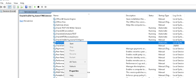 How To Stop And Start Oracle Services On Windows Server