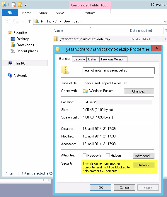 Yet Another Dynamics Ax Blog Error When Importing Model Downloaded