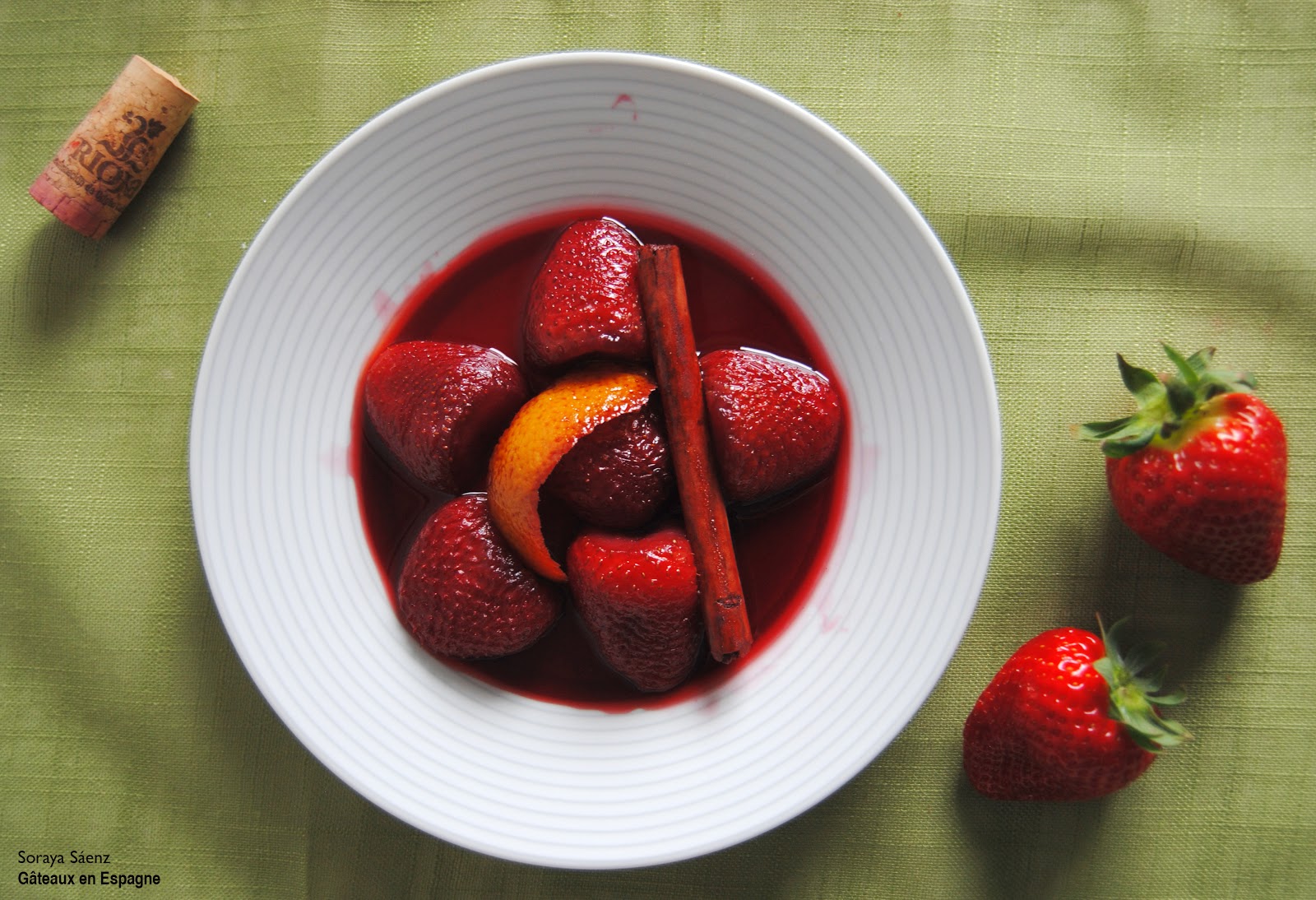 GÂTEAUX EN ESPAGNE: Recette de dessert: des fraises au vin rouge Rioja