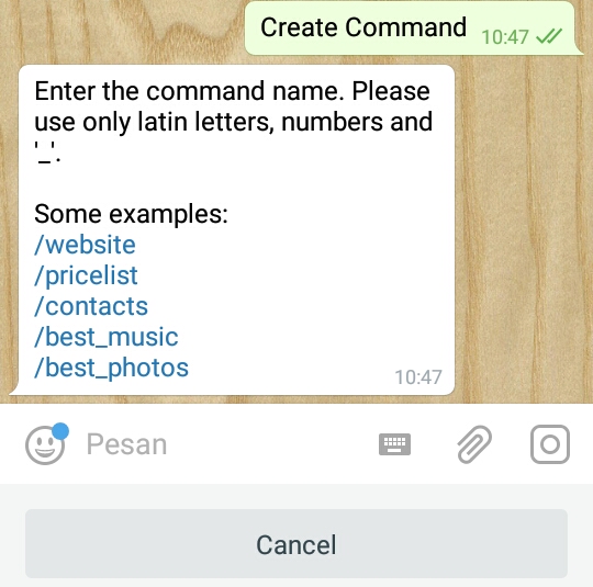 Cara Mudah Membuat Menu Pada Bot Telegram - Milano Ruus