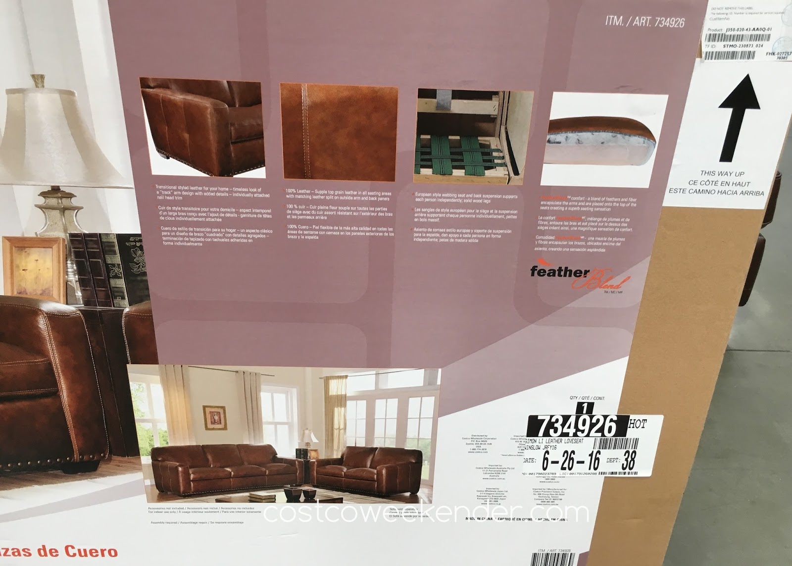 Simon Li Leather Loveseat | Costco Weekender