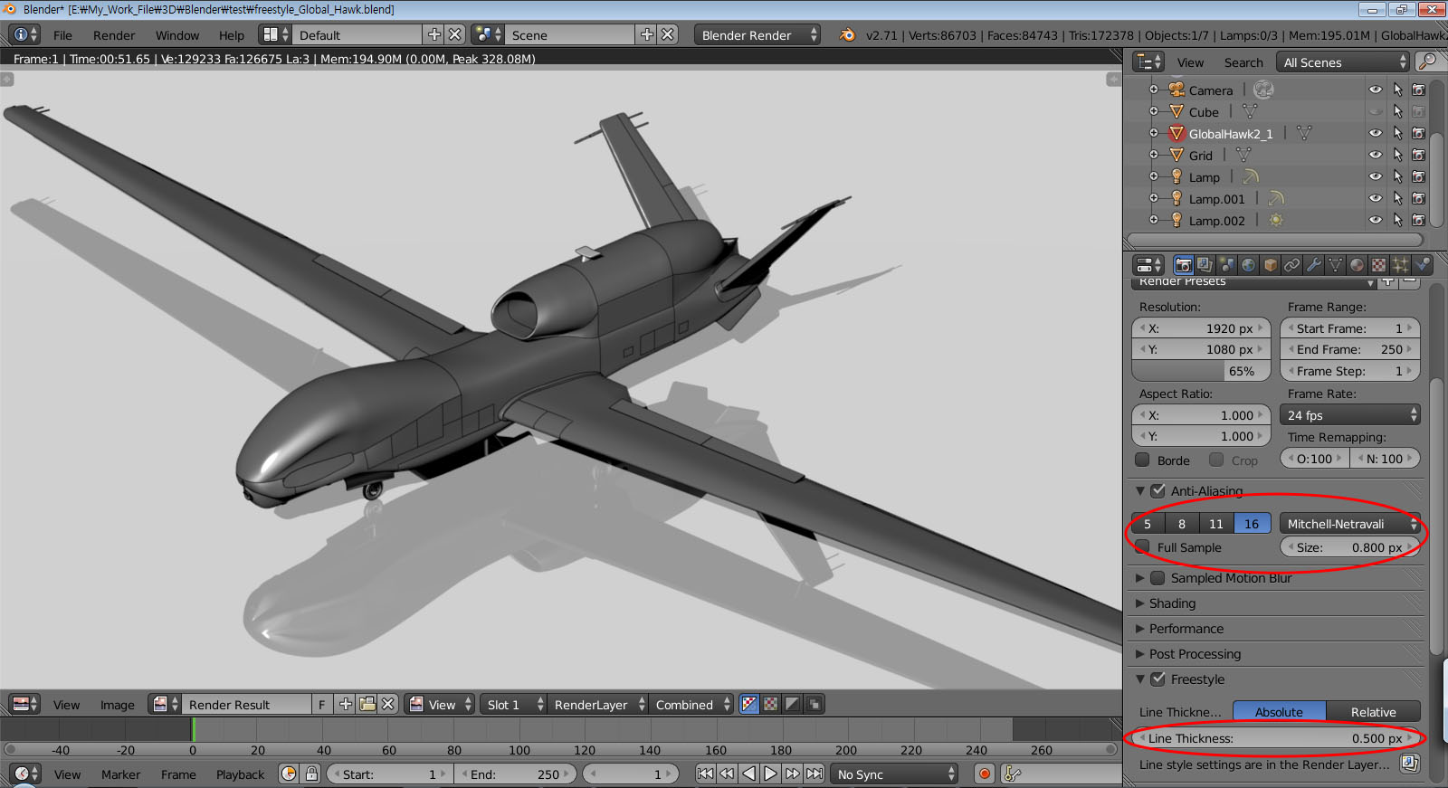Korea3D: CAD(NURBS) Style Polygon Modeling.. Blender Freestyle NPR ...