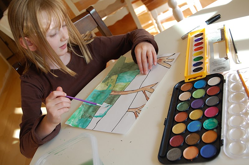 Our Creative Day: Fall Landscape Art Lesson