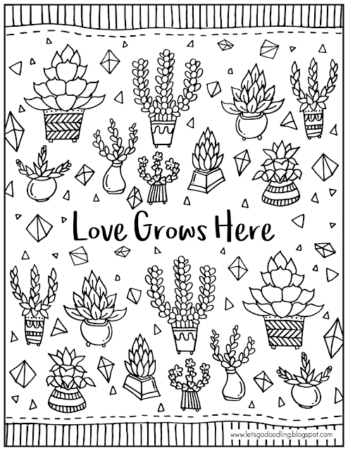 FREE Printable Coloring Page: Succulent