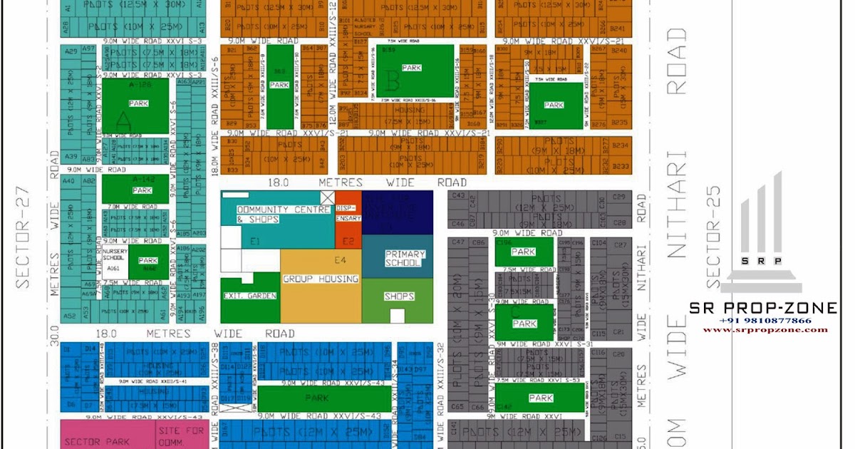 Layout Plan of Noida Sector-26 HD Map ~ Industry Seller