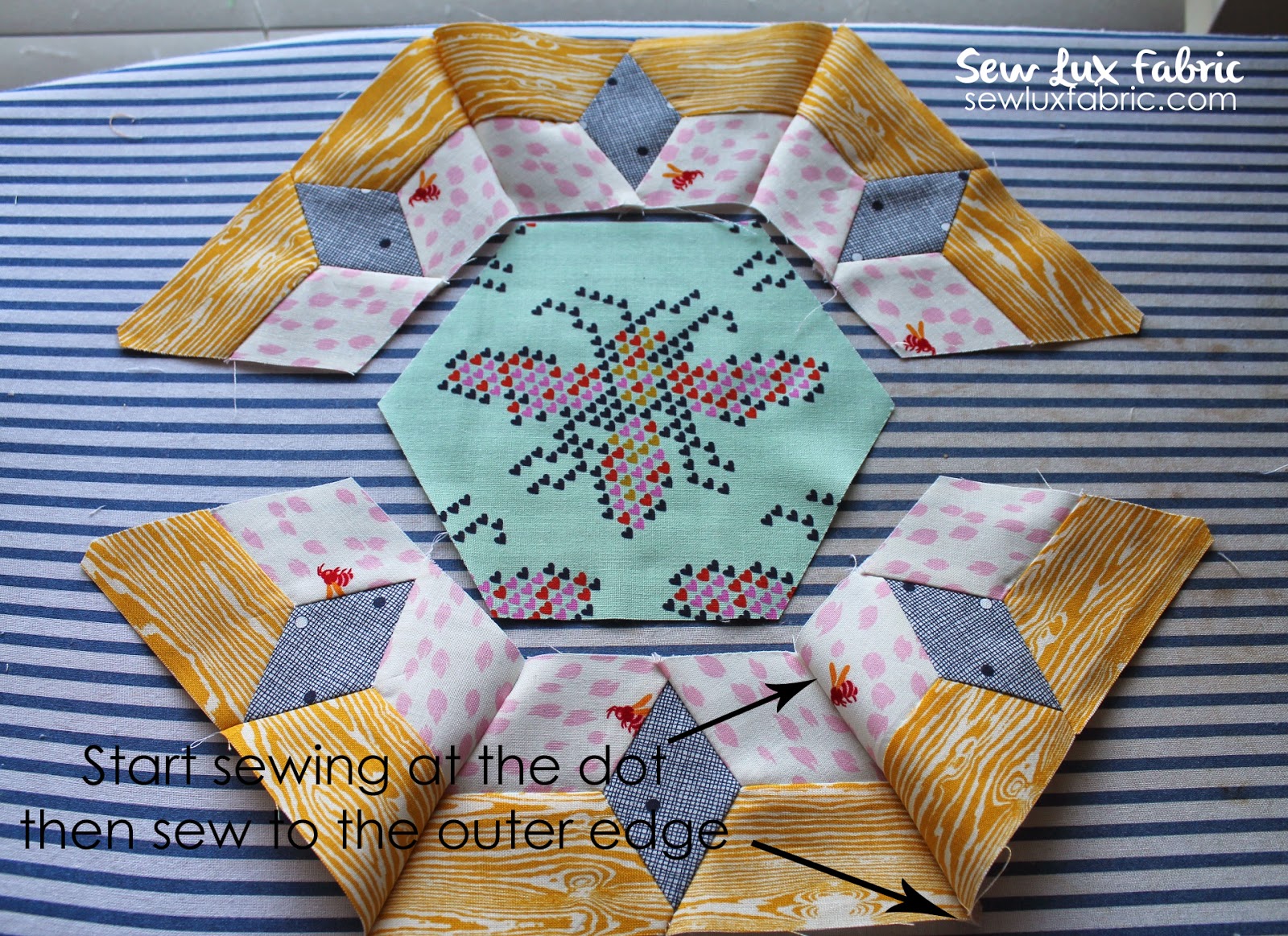 Sew Lux Fabric : Blog: Smitten Quilt Along : Large Block One
